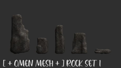 Second Life Marketplace - [ + OMEN MESH + ] ROCK SET 1